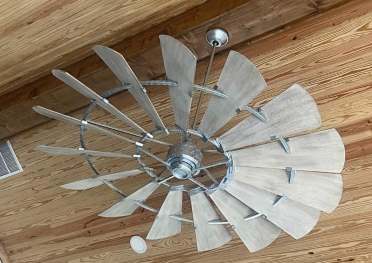 Galvanized Windmill Ceiling Fan