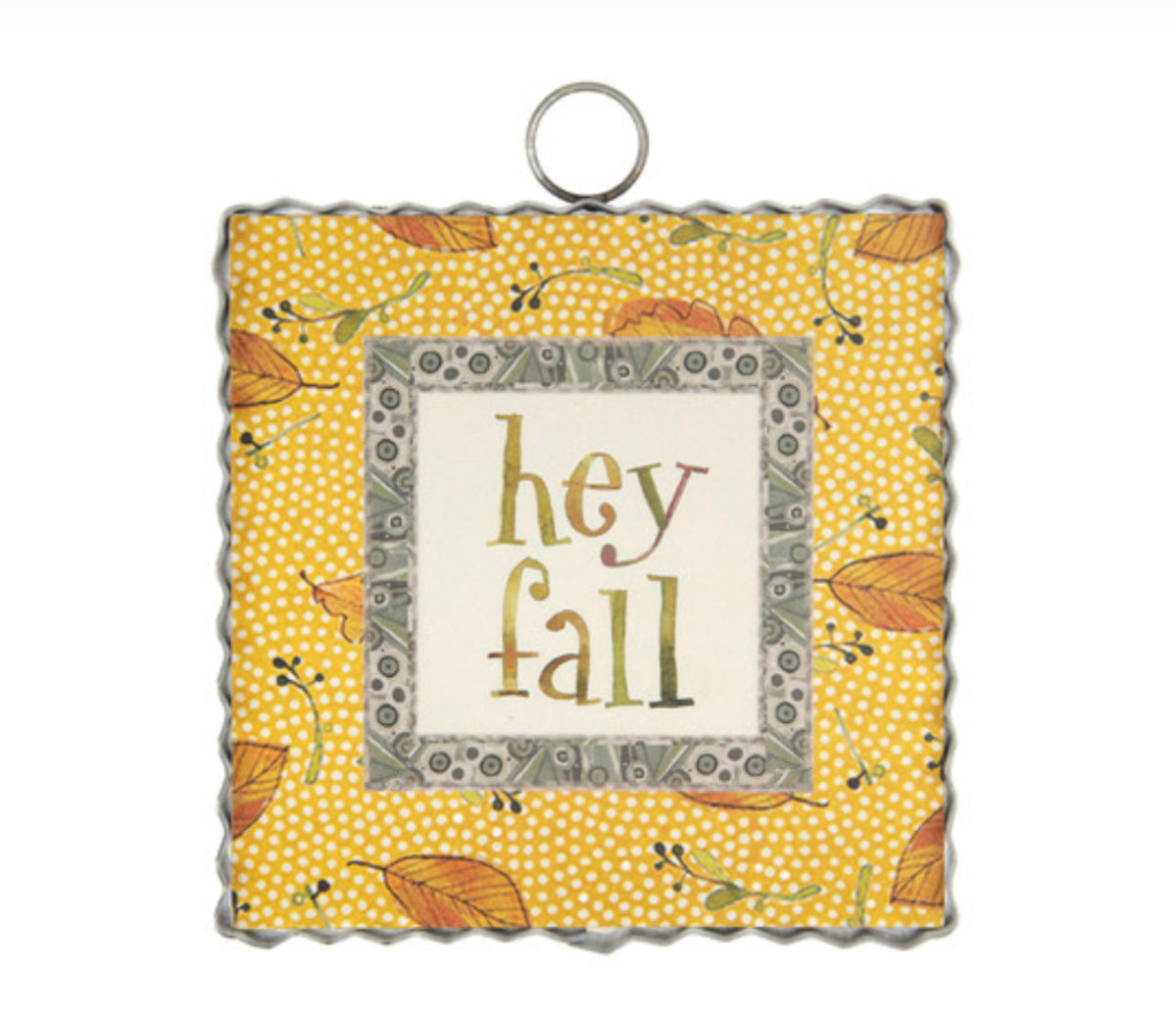 Hey Fall Yellow Leaves Mini Print – MelizaInteriorsInc