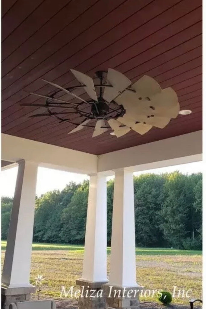 Oiled Bronze Outdoor Windmill Fan by – MelizaInteriorsInc
