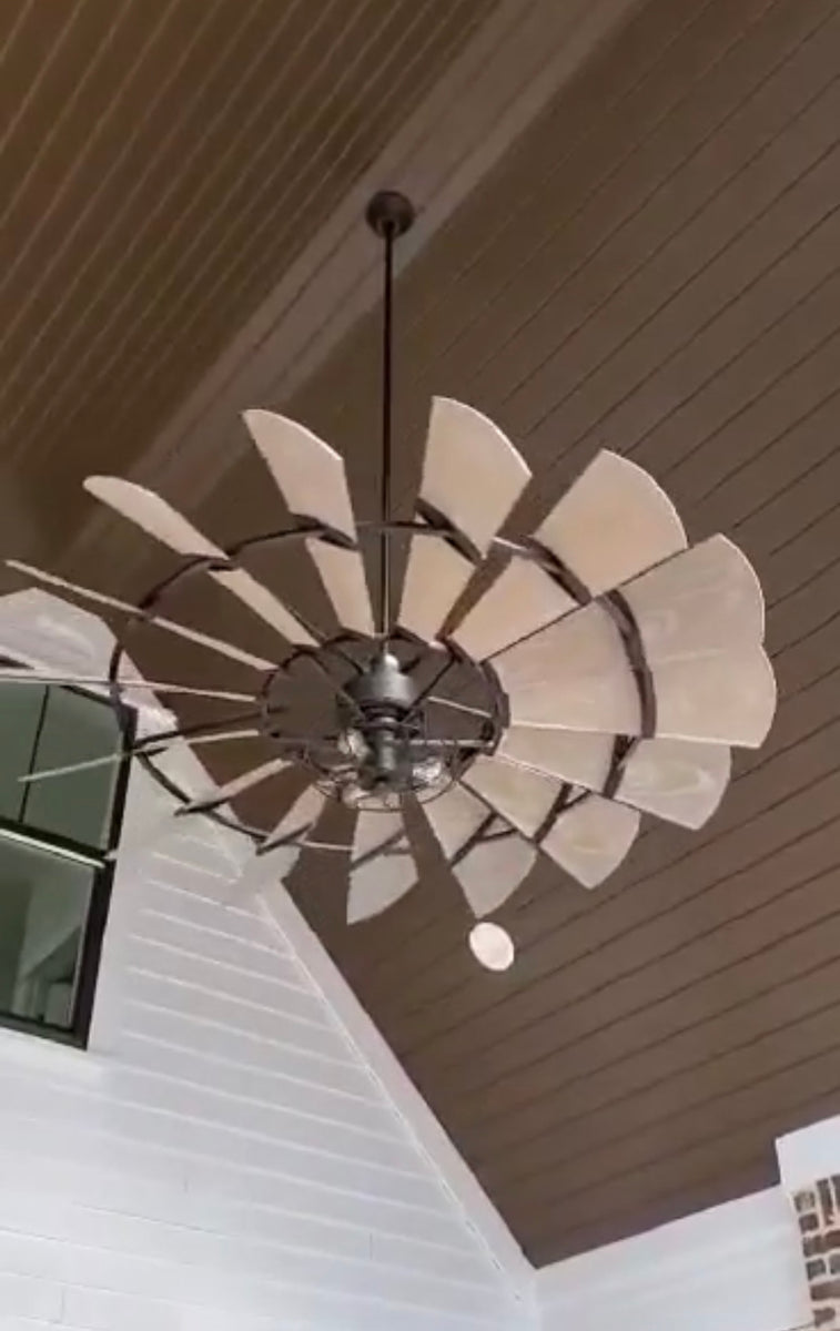 Quorum 197215-86 Oiled Bronze Outdoor Windmill Fan 15 Blades ...